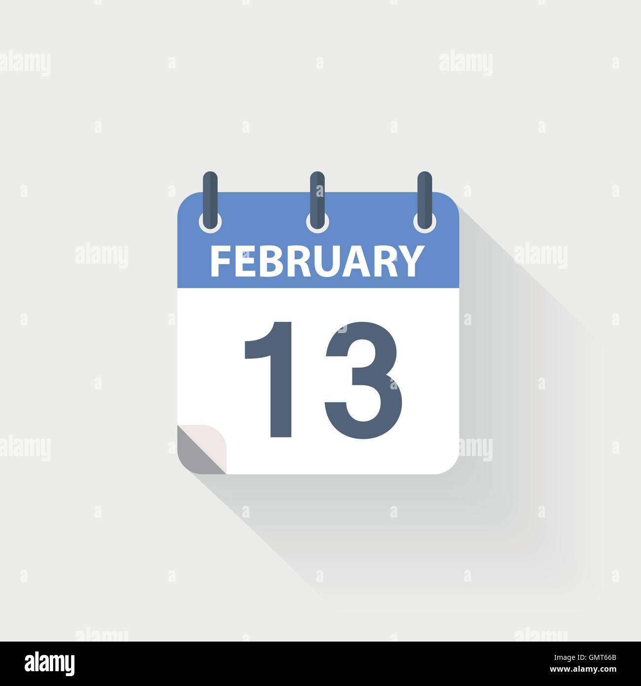 13 february icon Stock Vector Images - Alamy