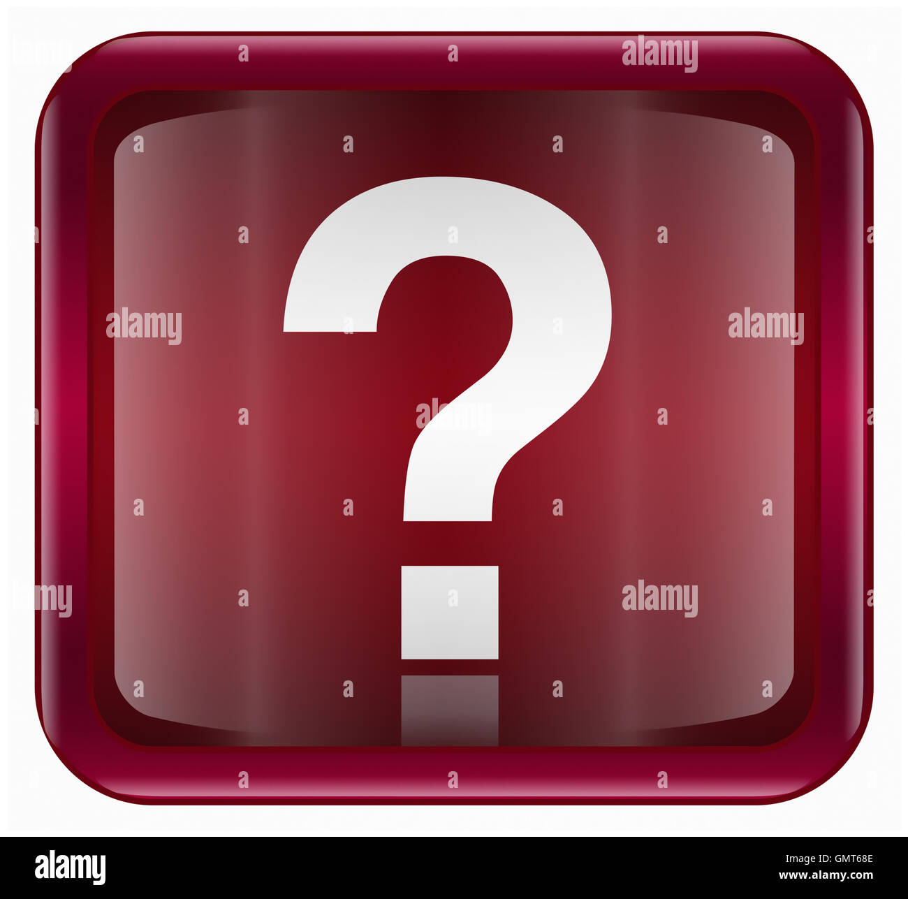 Help icon dark red, isolated on white background Stock Photo - Alamy