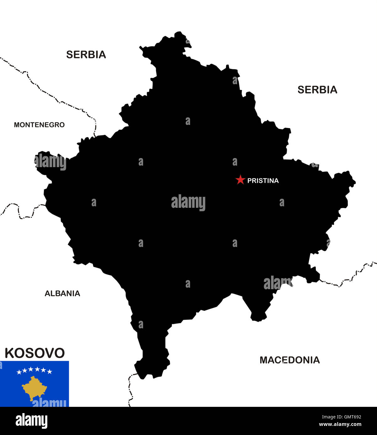 Kosovo map hi-res stock photography and images - Alamy