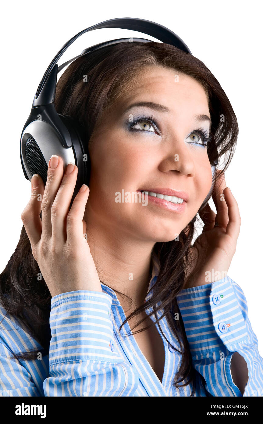 Listening to Music Stock Photo - Alamy