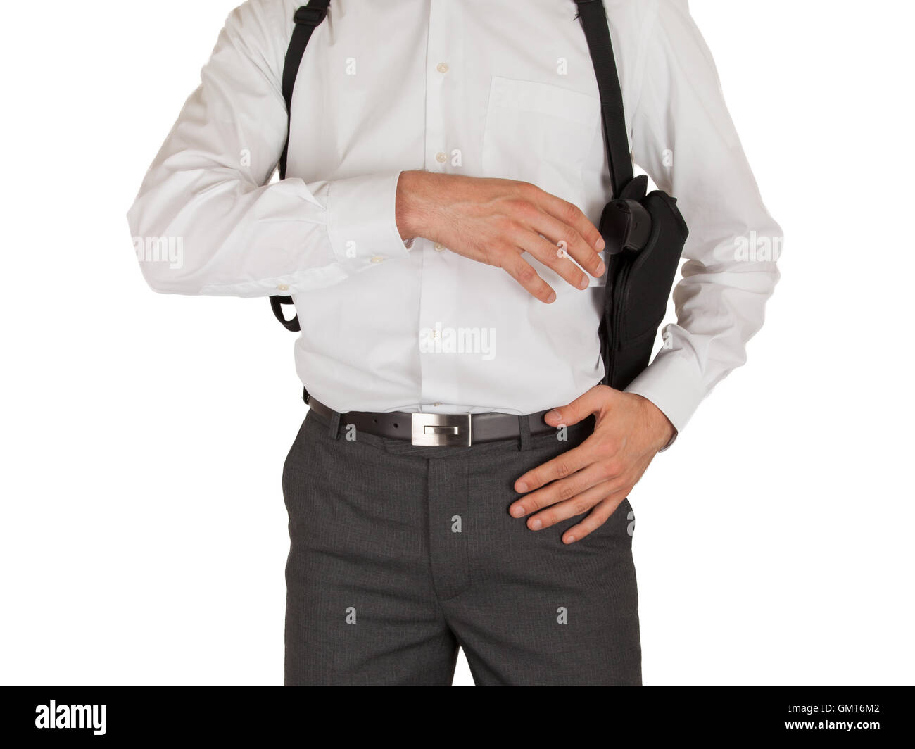 Secret service agent with a gun Stock Photo - Alamy