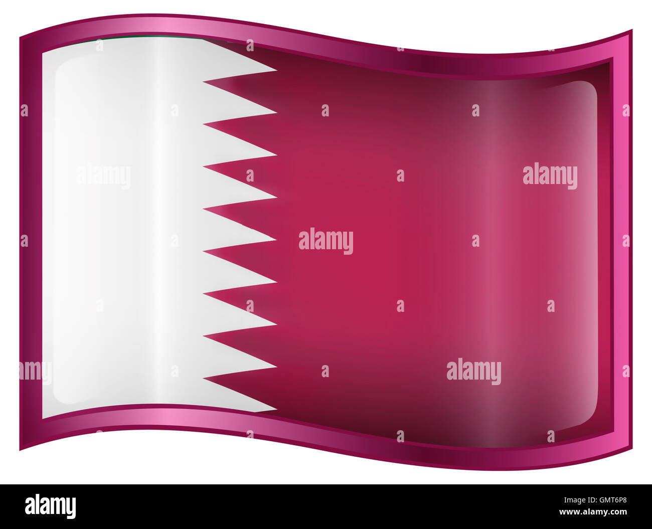 Qatar flag icon Stock Photo - Alamy