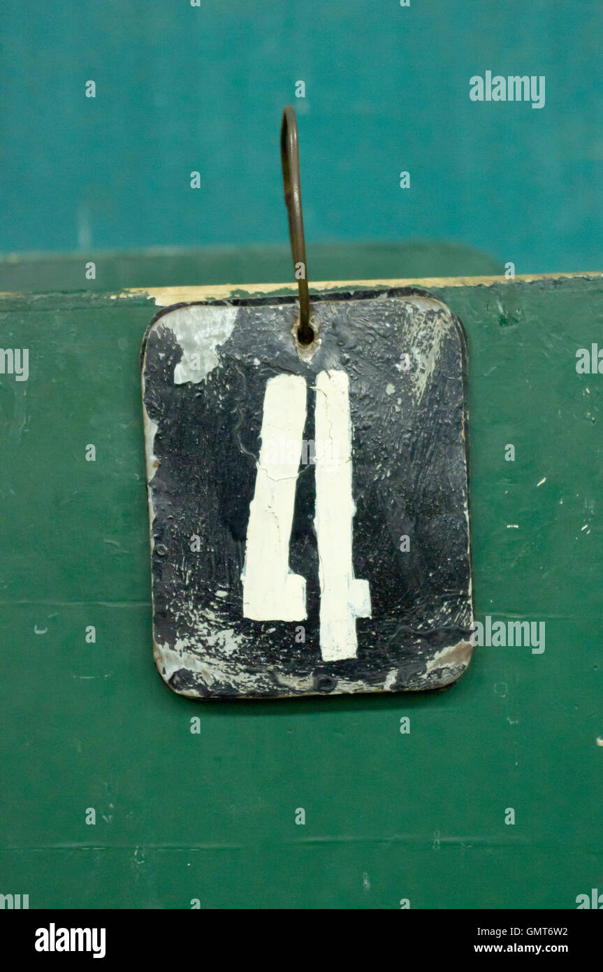 number tag, four Stock Photo - Alamy