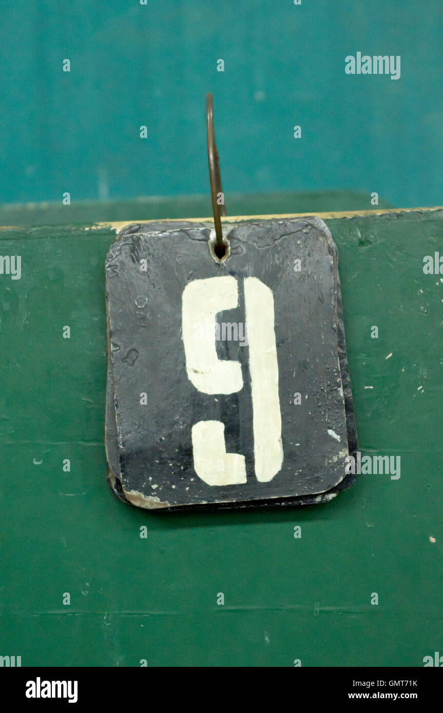 number tag, nine Stock Photo - Alamy