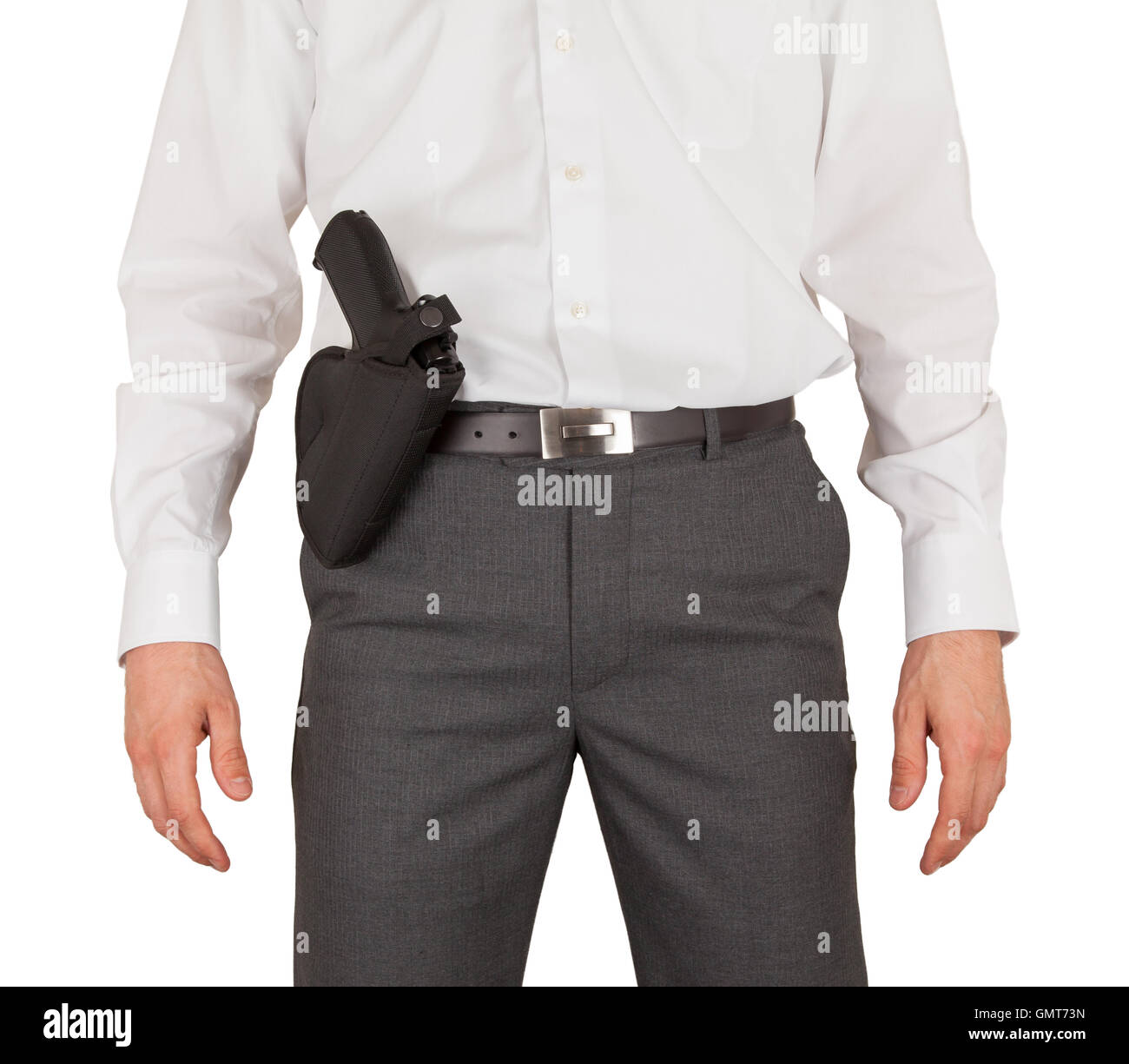 Secret service agent with a gun Stock Photo - Alamy