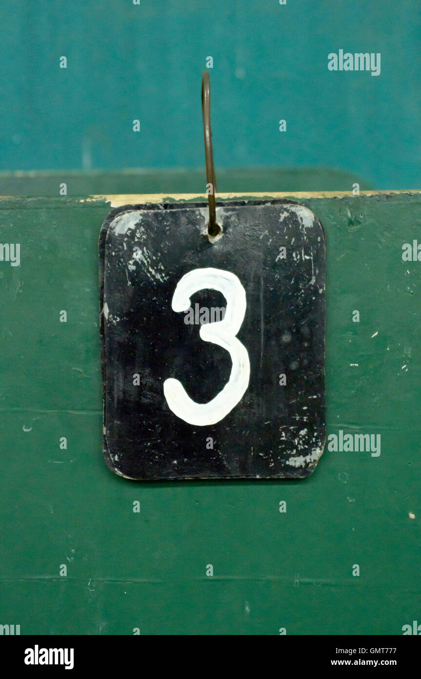 number tag, three Stock Photo - Alamy