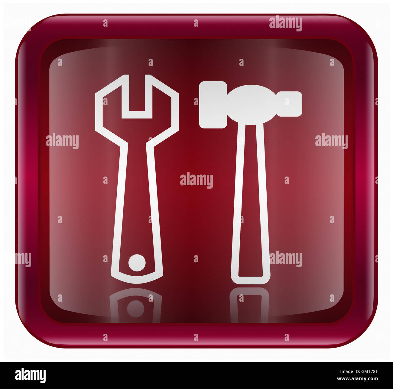 Tools icon dark red Cut Out Stock Images & Pictures - Alamy