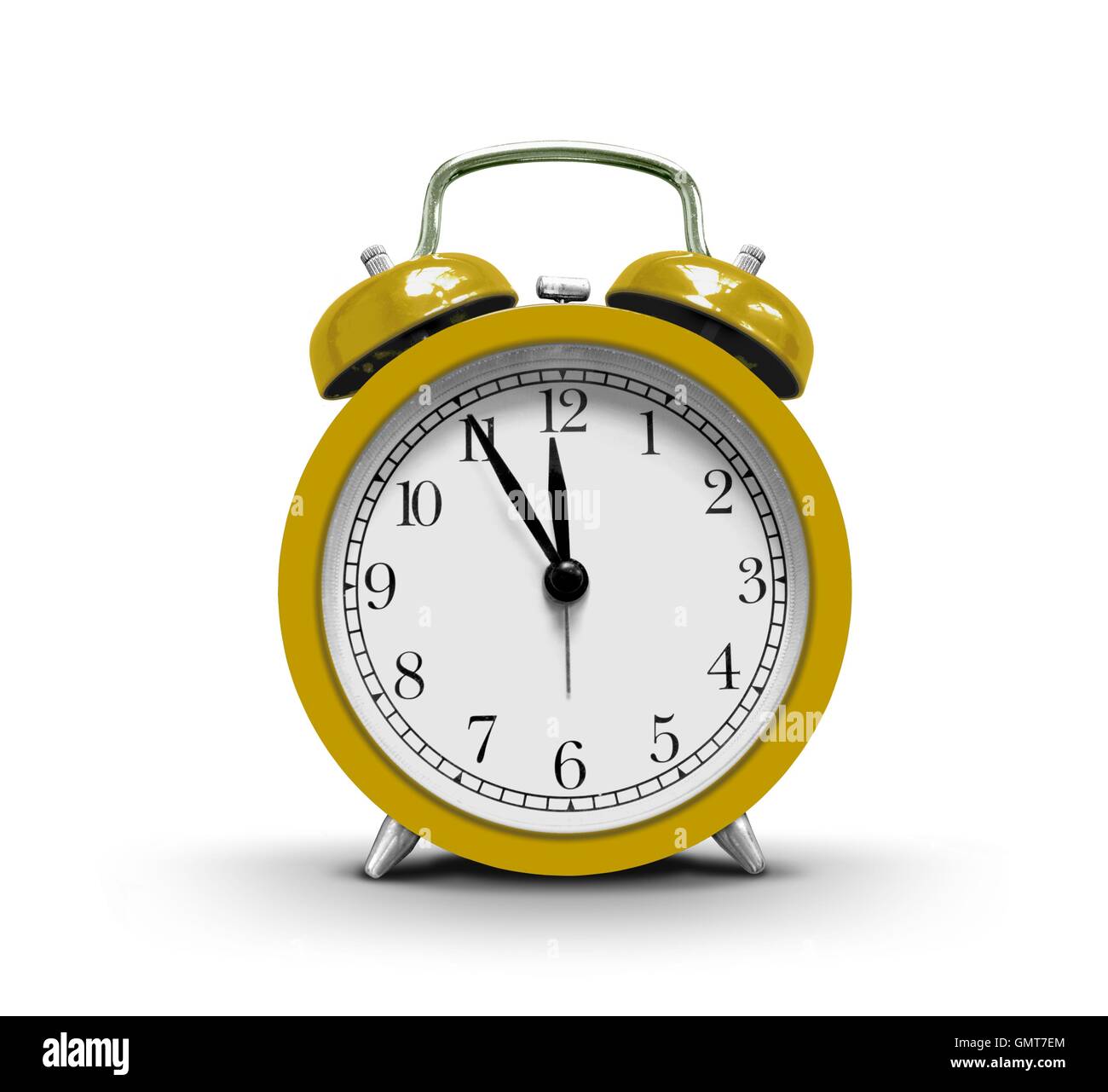 Alarm clock over white Stock Photo - Alamy