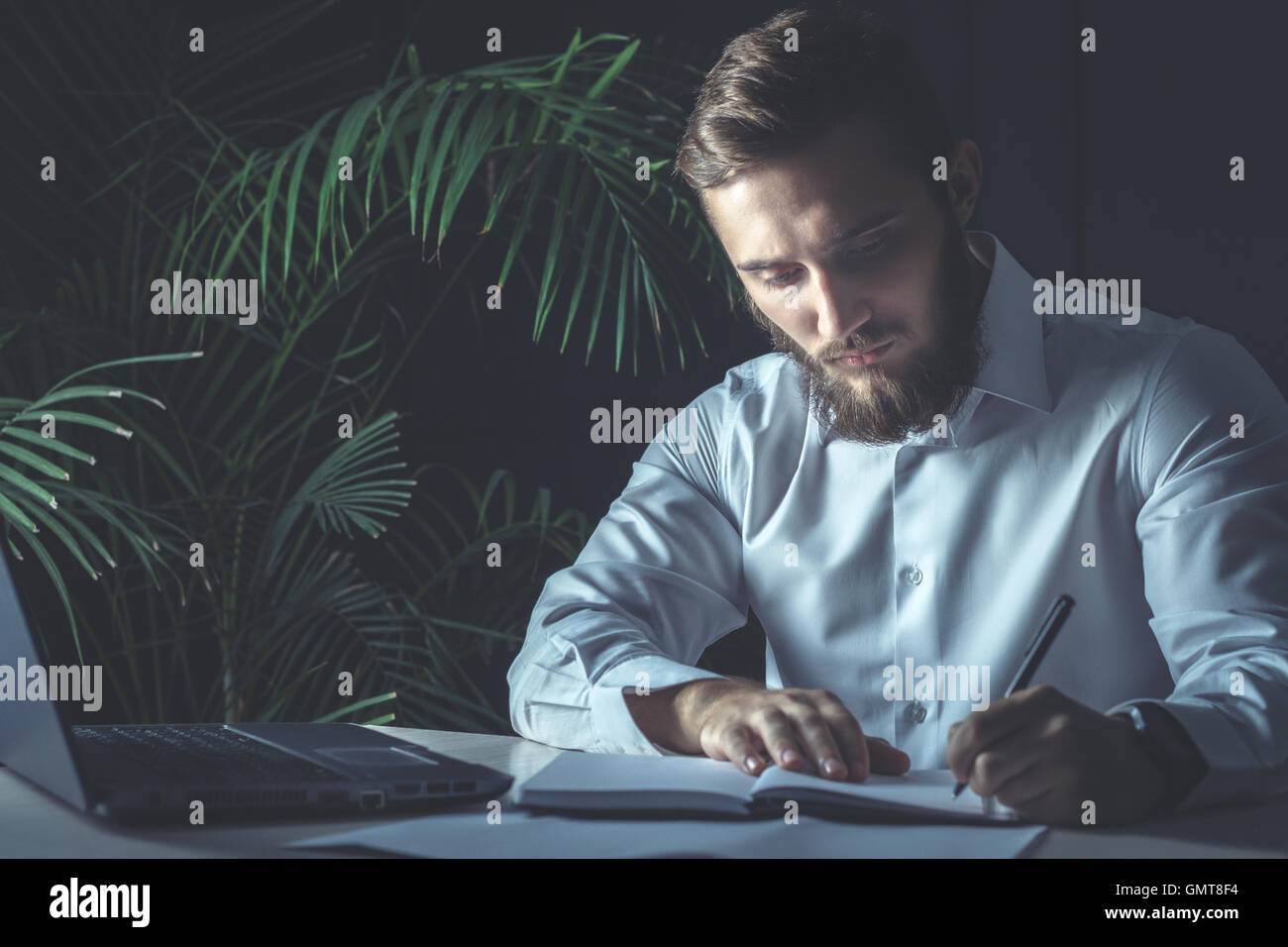 Handsome Young Bearded Businessman Stock Photo - Alamy