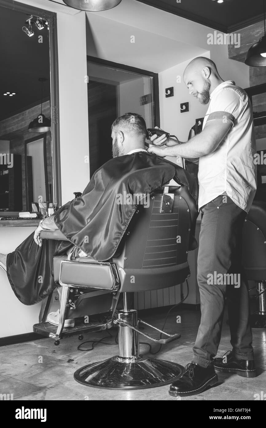 Hair beard care male Black and White Stock Photos & Images - Alamy