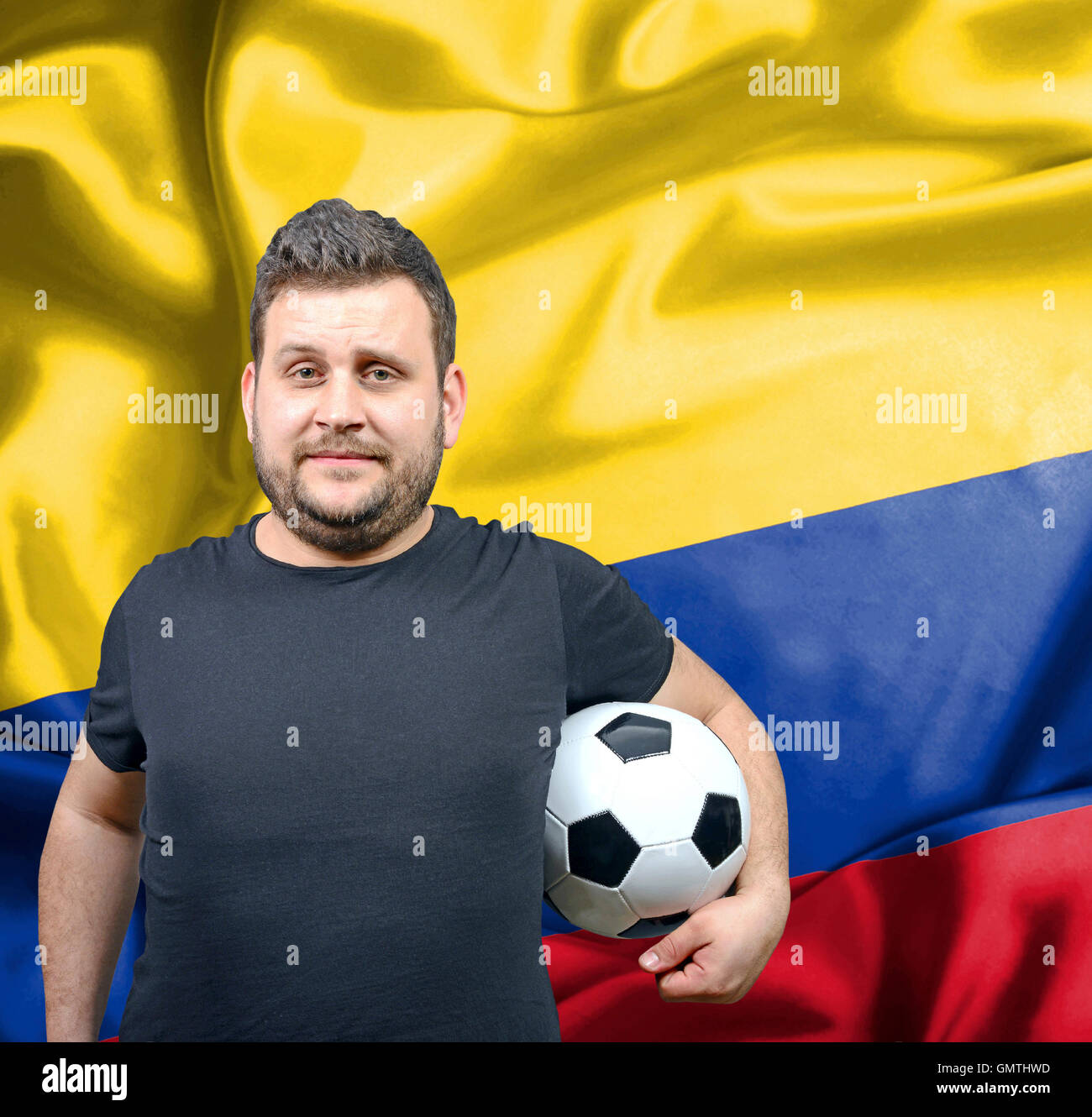 Proud football fan of Colombia Stock Photo - Alamy
