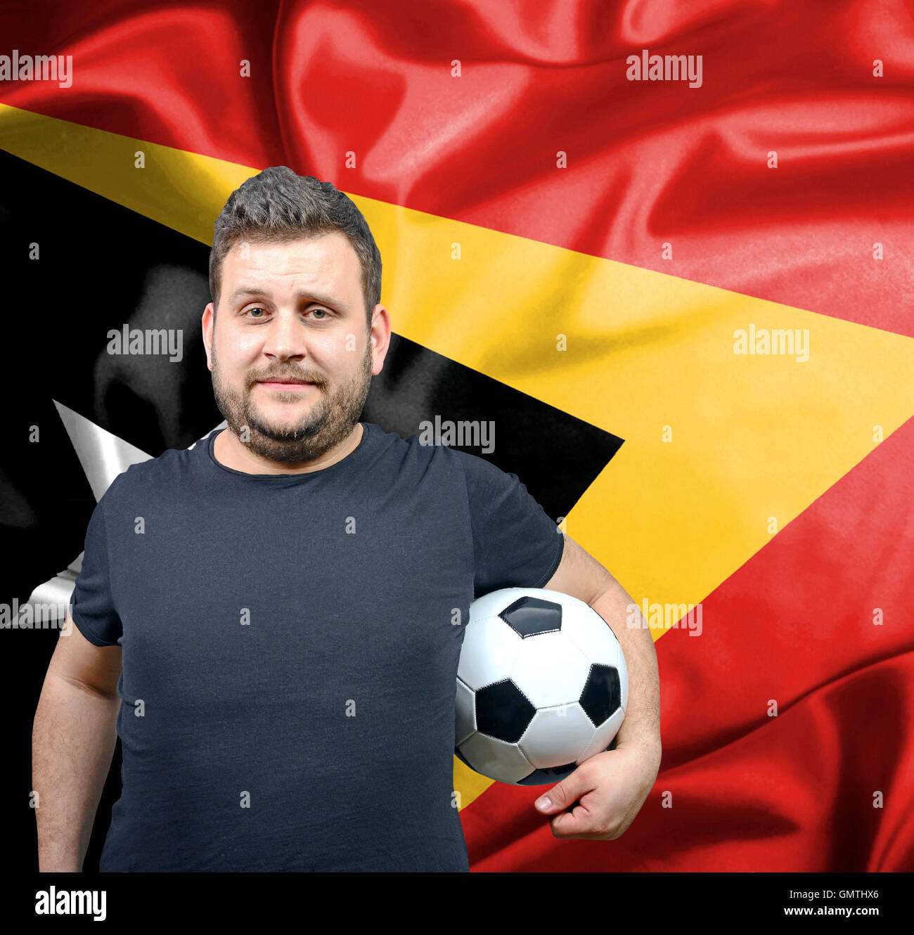 Proud football fan of East Timor Stock Photo - Alamy
