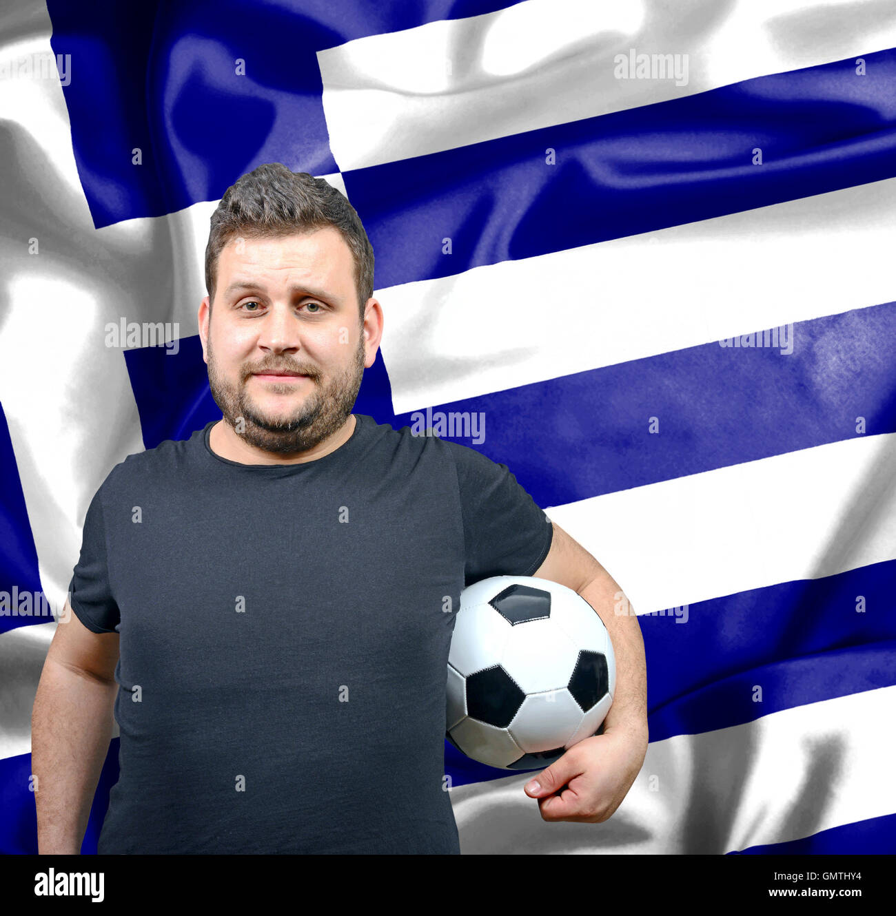Soccer football ball greece flag hi-res stock photography and images ...