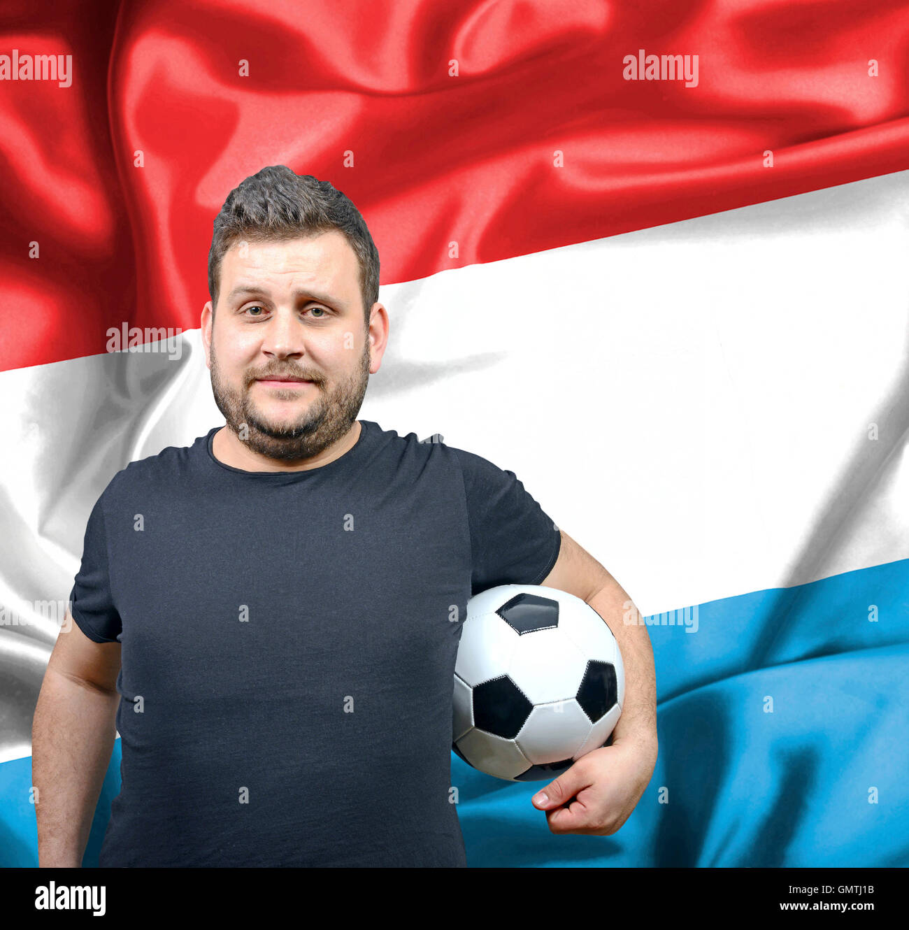 Proud football fan of Luxembourg Stock Photo - Alamy
