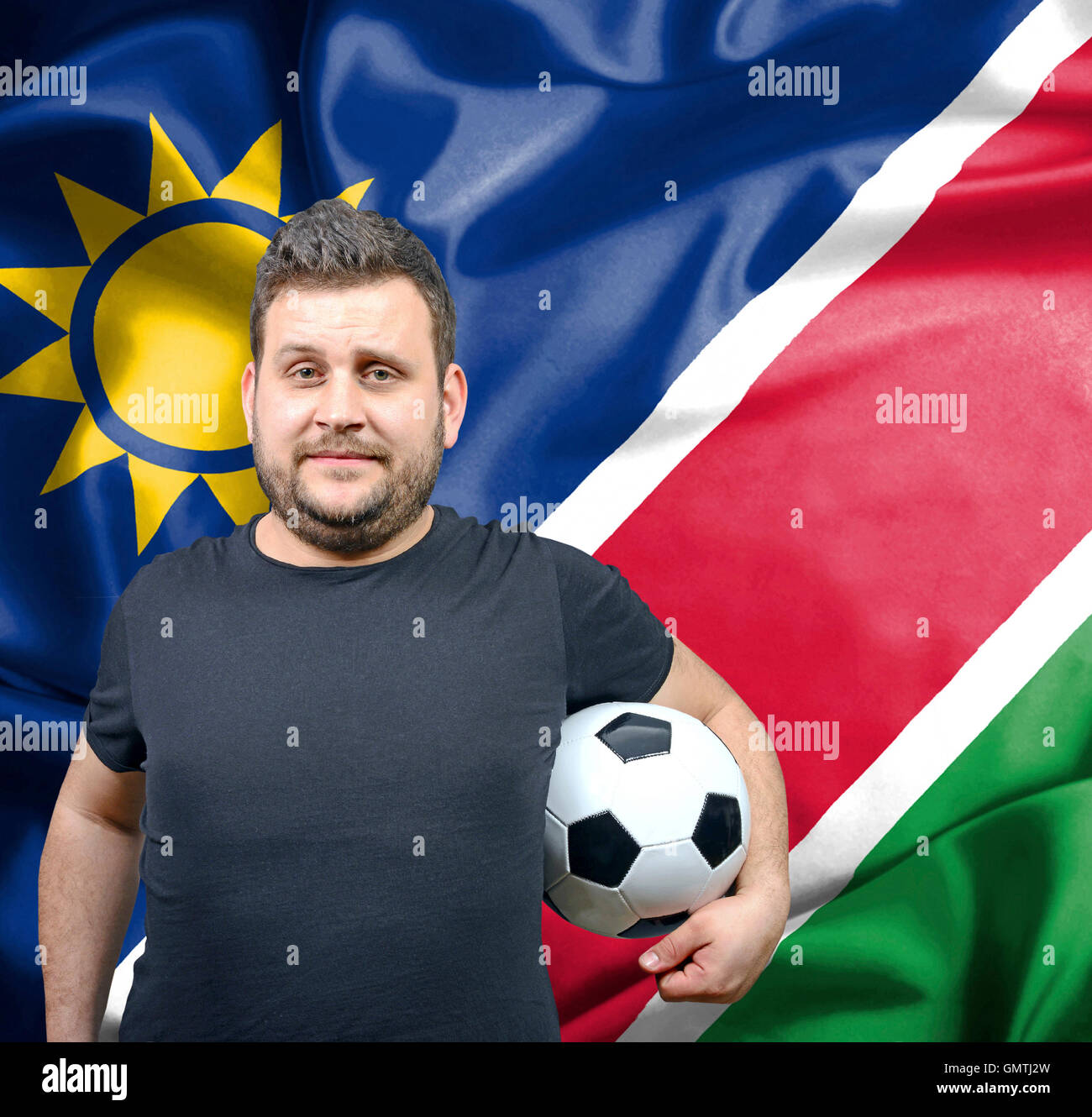 Proud football fan of Namibia Stock Photo - Alamy