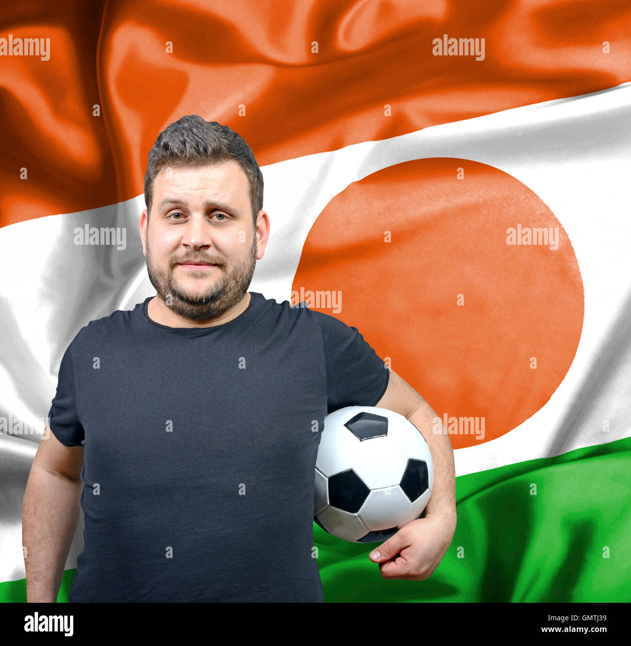 Proud football fan of Niger Stock Photo - Alamy