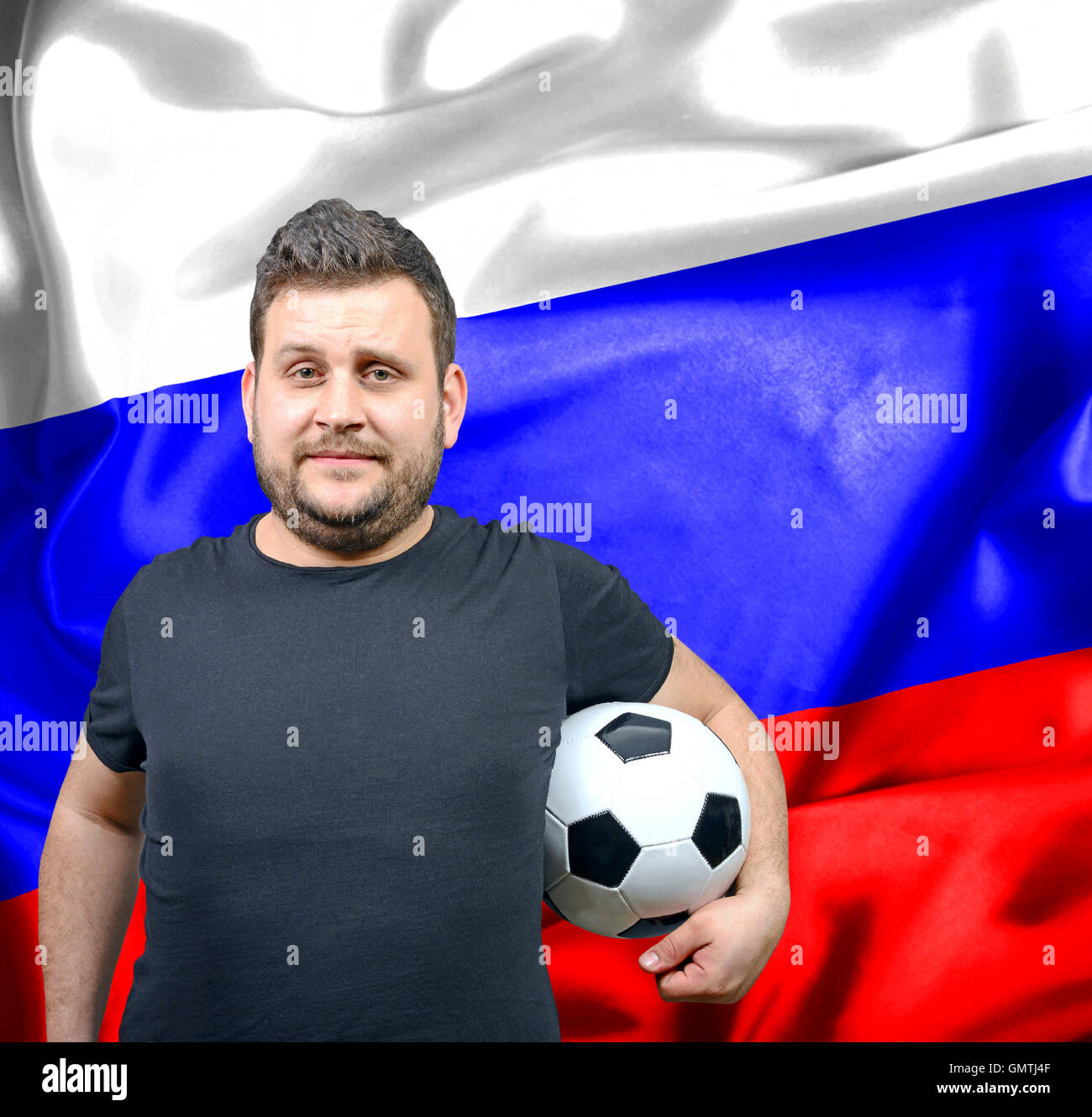 Spectator waving russian flag hi-res stock photography and images - Alamy