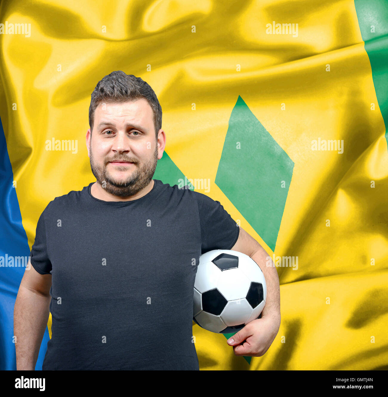 Soccer ball flag saint vincent hi-res stock photography and images - Alamy