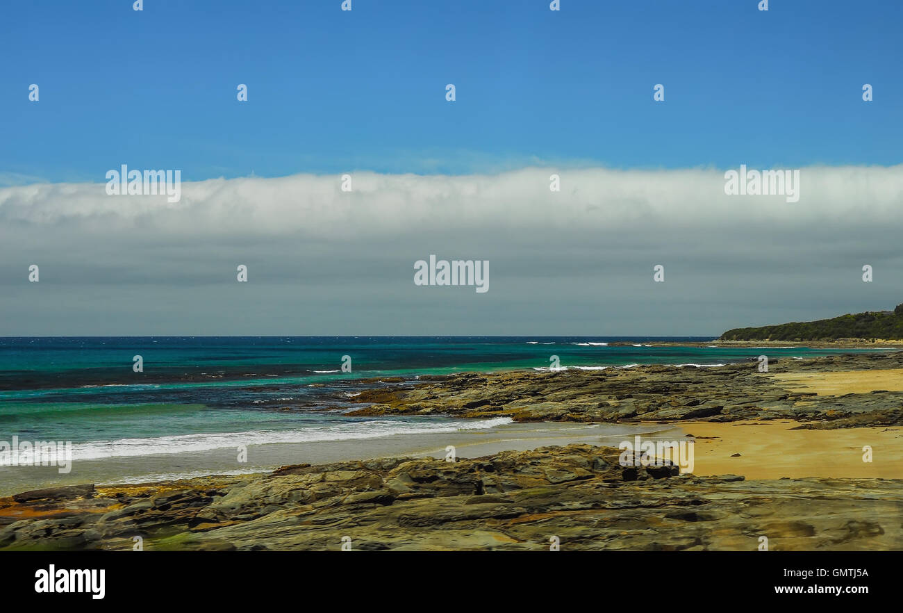 All shades of blue of the Pacific ocean. The Australian coast Stock ...