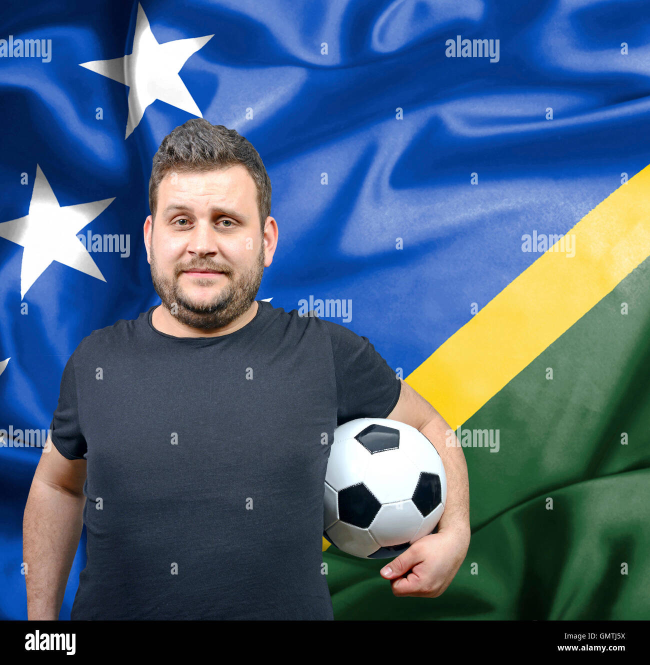 Proud football fan of Solomon Islands Stock Photo - Alamy