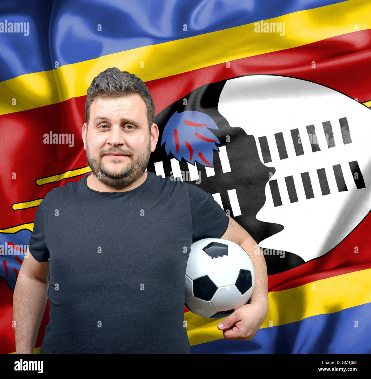 Soccer ball flag swaziland hi-res stock photography and images - Alamy