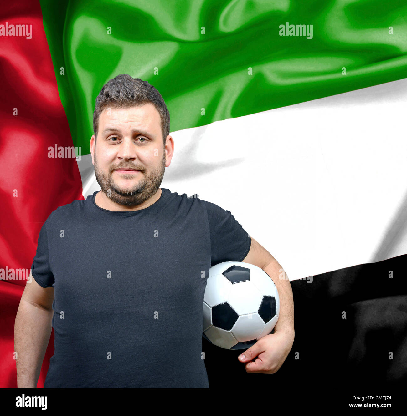 Proud football fan of UAE Stock Photo - Alamy