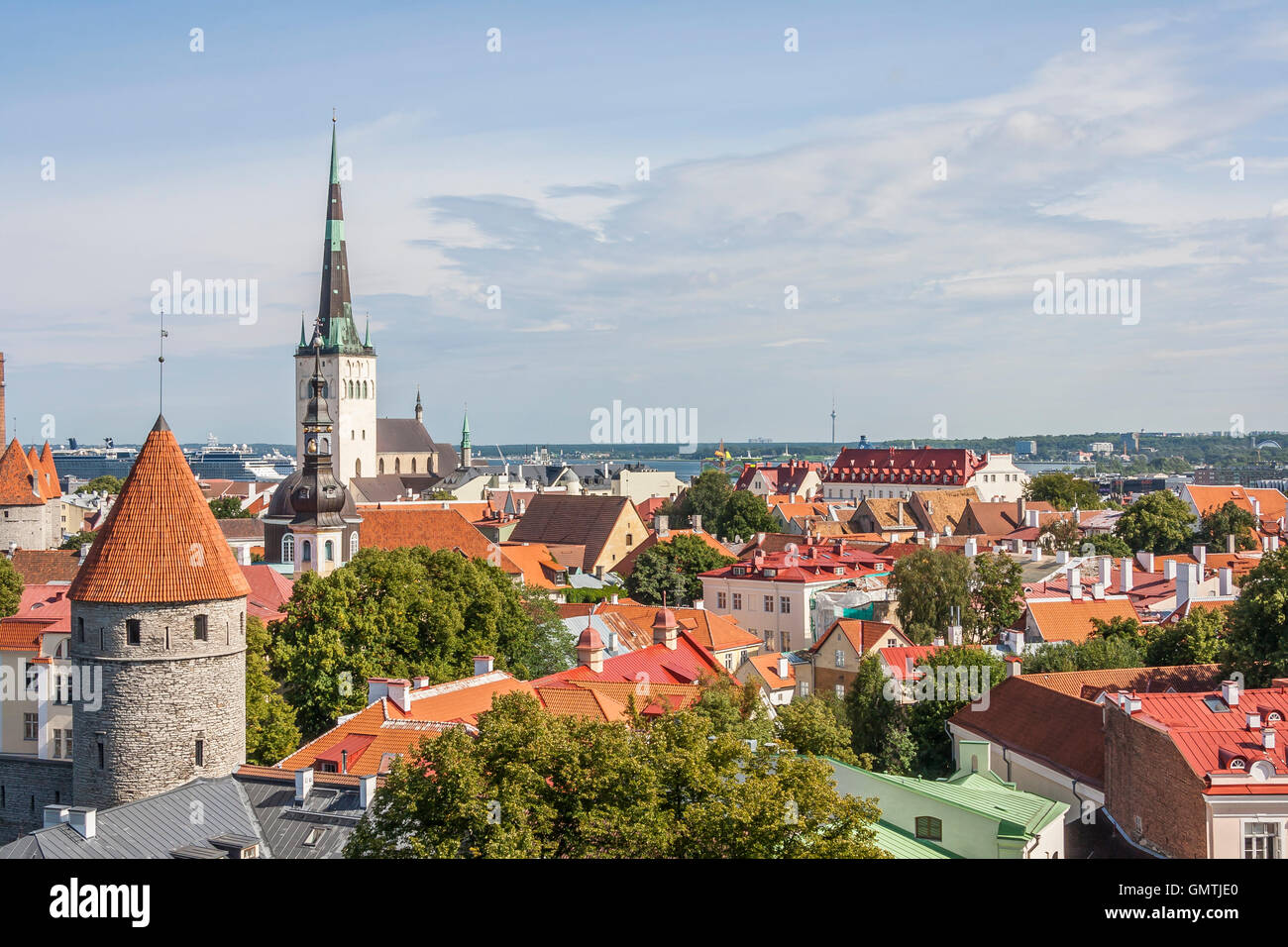 Cityscape Of Medieval Tallinn Stock Photo - Alamy