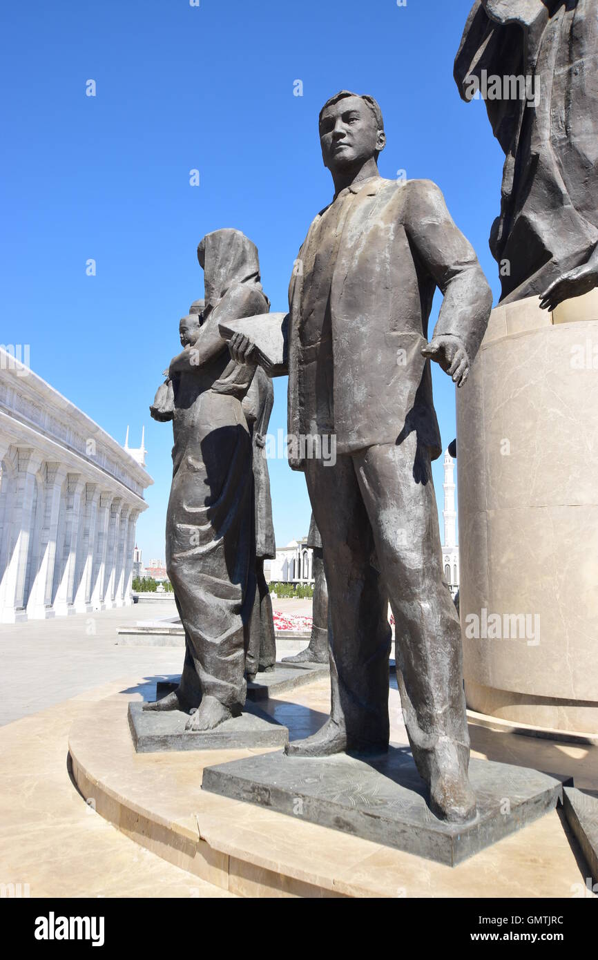 Sculptural group in the Independence Square in Astana, capital of ...