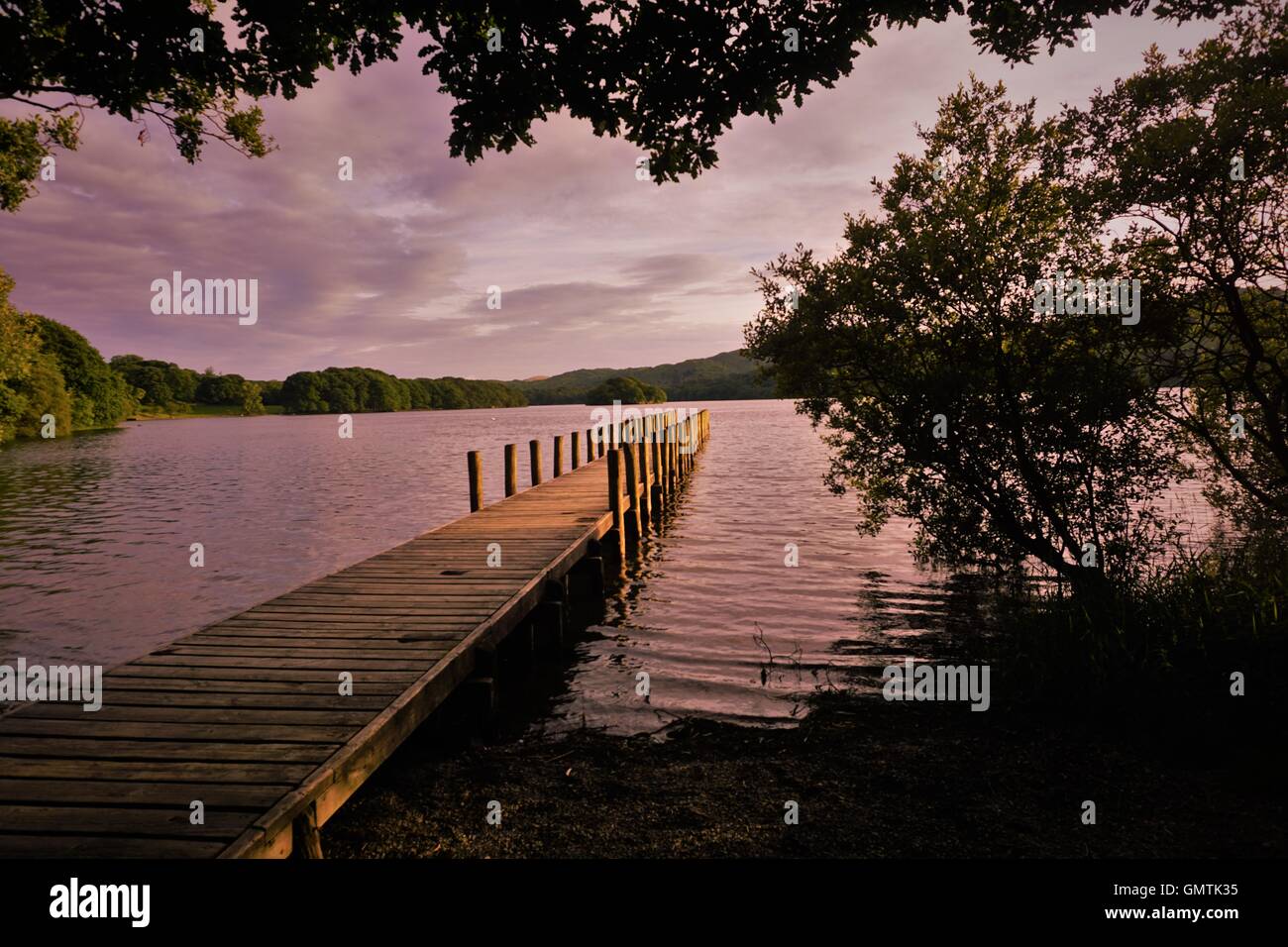 jetty on the lake Stock Photo - Alamy