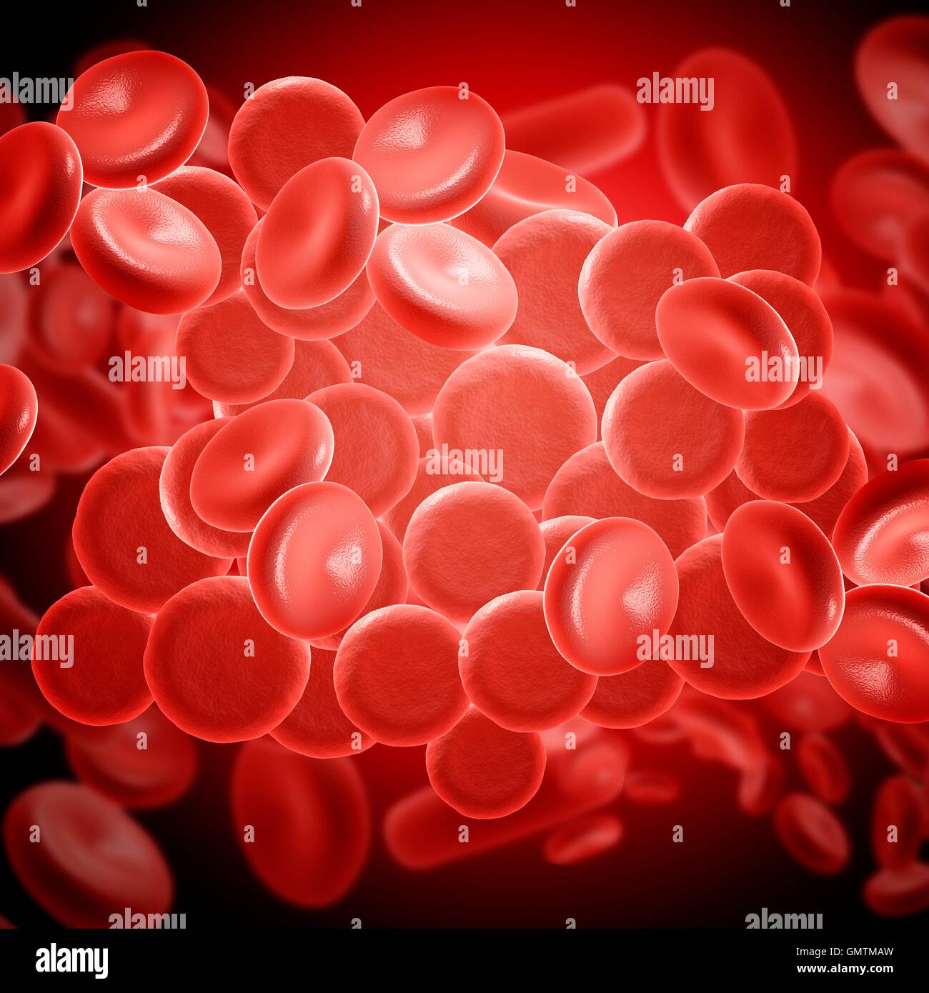 Illustration of red blood cells Stock Photo - Alamy