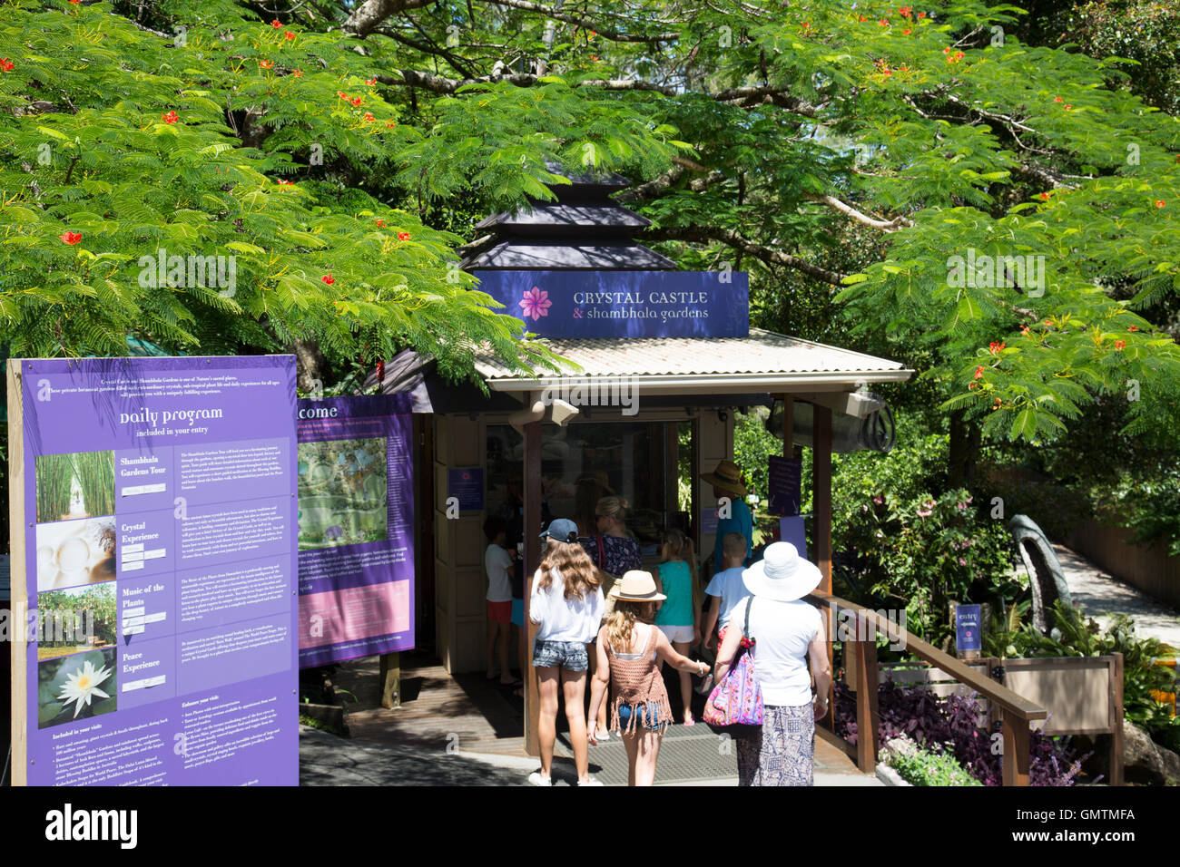 Entrance to Crystal Castle and Shambhala Gardens in Mullumbimby near ...