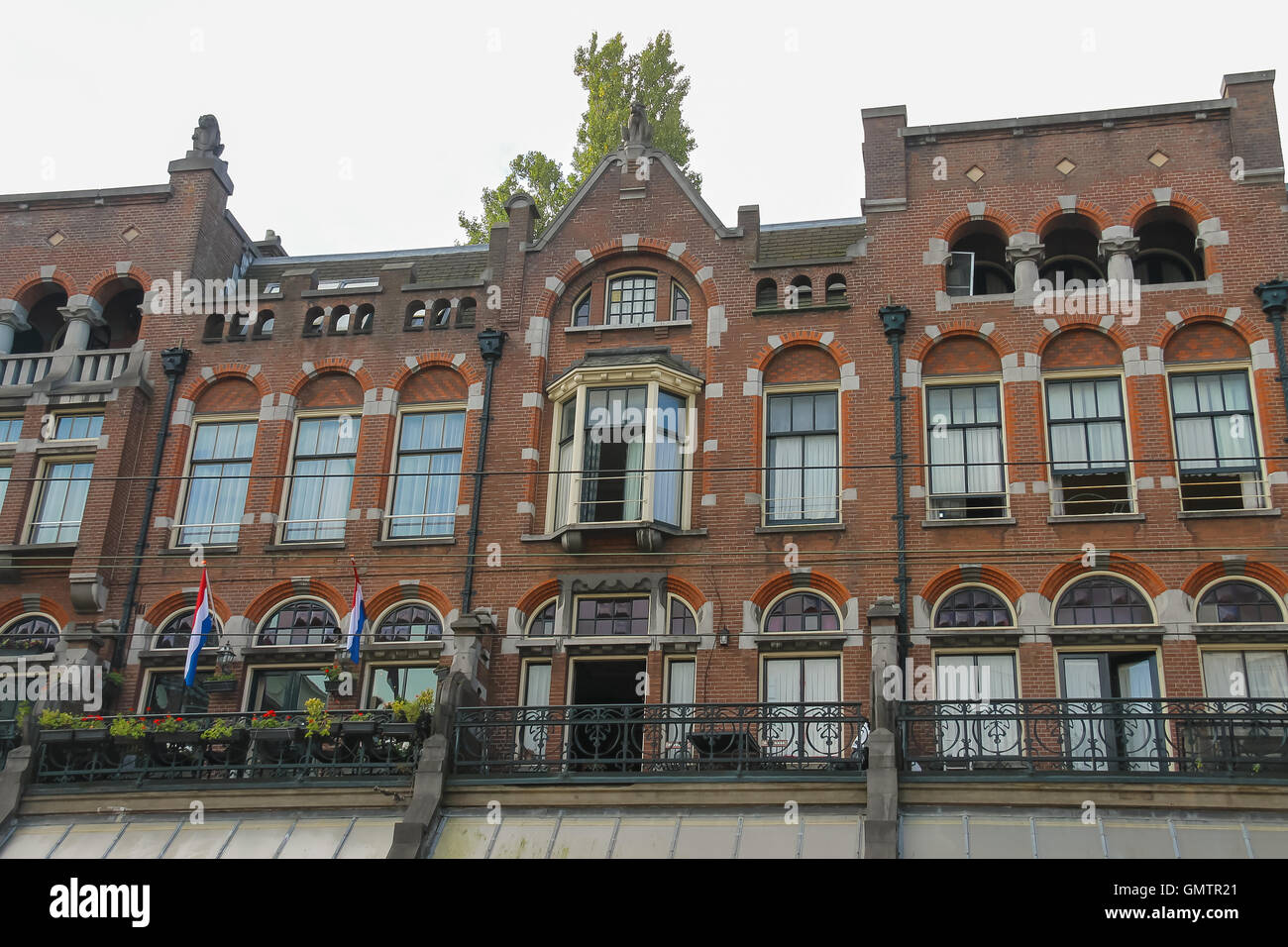 Old style brick building in historic city centre. Amsterdam, the ...