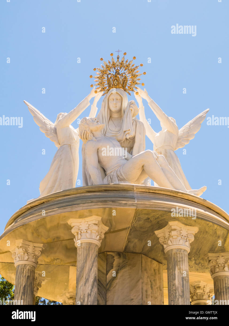 AYAMONTE, SPAIN - AUG 1 2016 Christianity statue called Virgin of ...