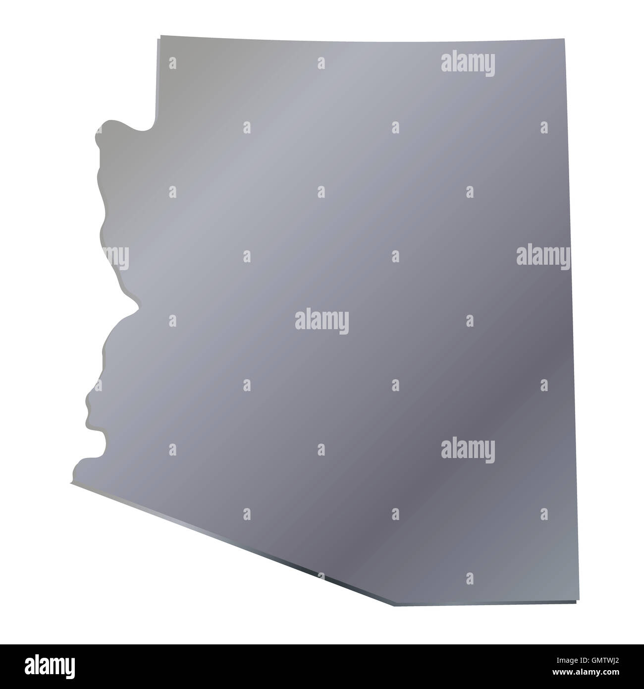 Arizona map outline hi-res stock photography and images - Alamy