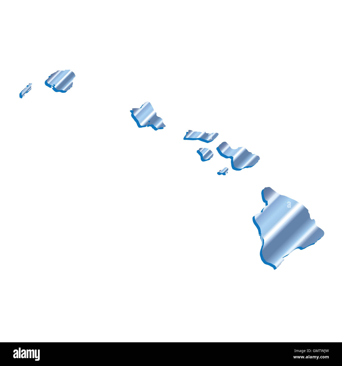 Hawaii map hi-res stock photography and images - Alamy