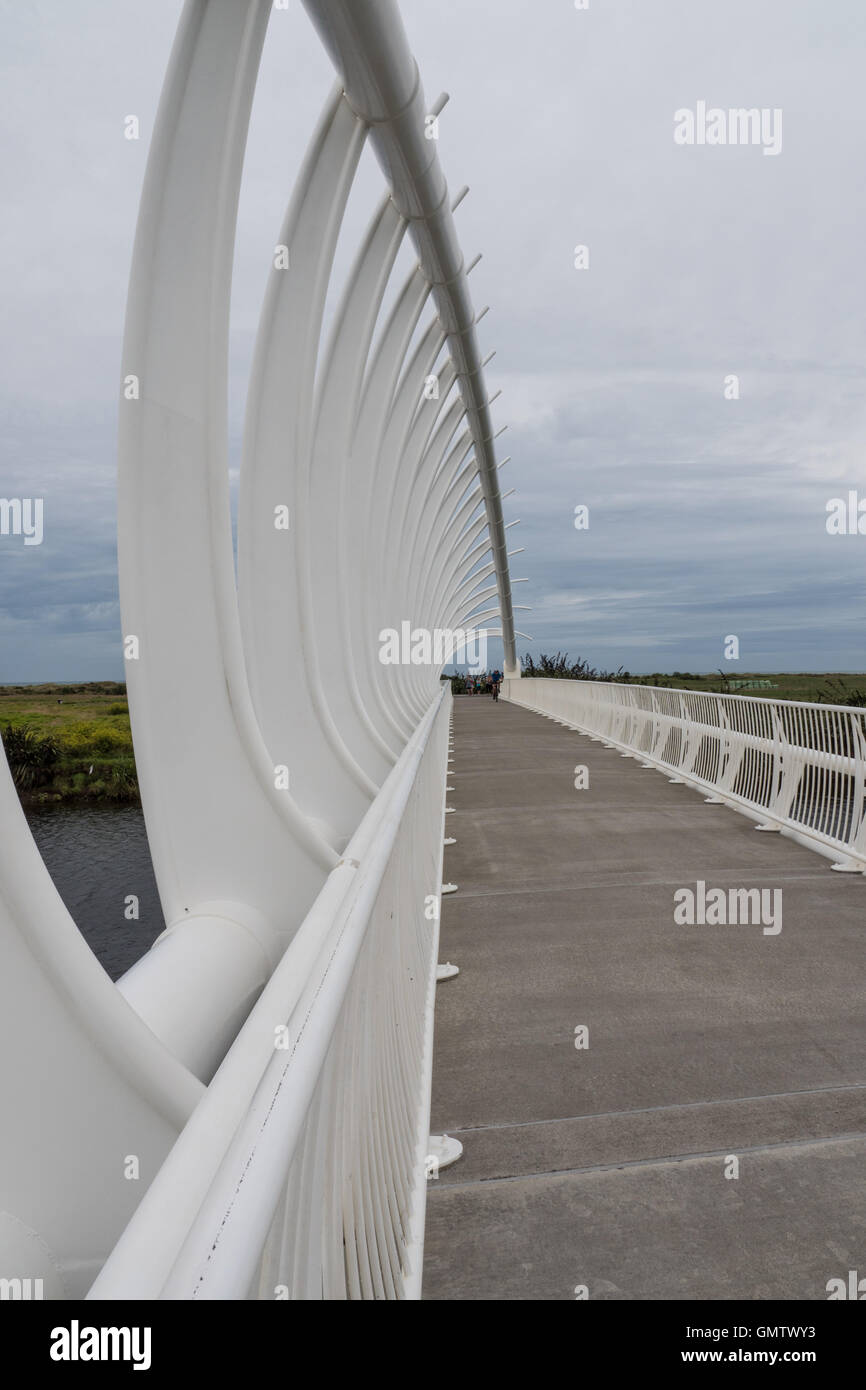 Te Rewa Rewa Bridge, New Plymouth, Taranaki, North Island, New Zealand ...