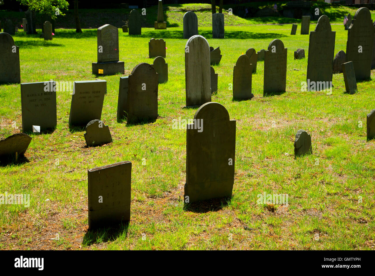 Graveyard, Hancock Cemetery, Quincy, Massachusetts Stock Photo - Alamy