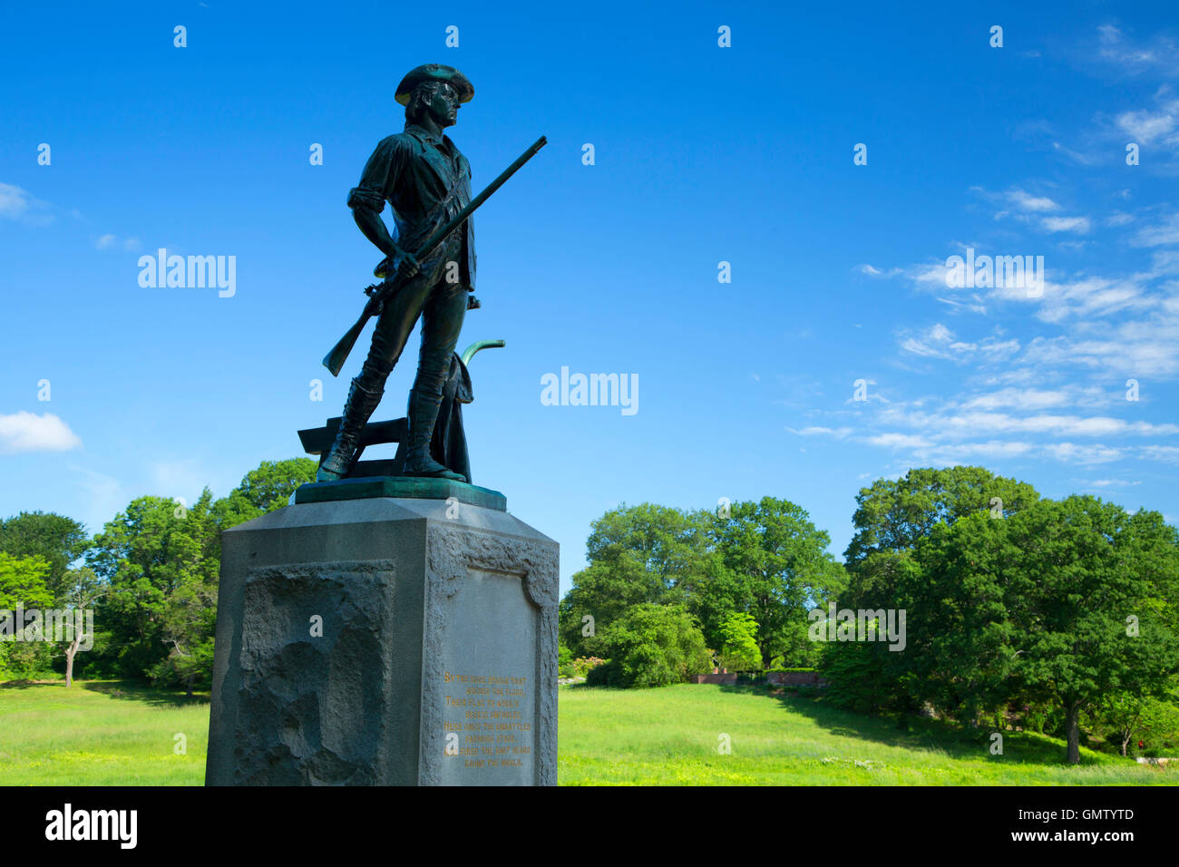 Minute Man Statue silhouette, Minute Man National Historical Park ...