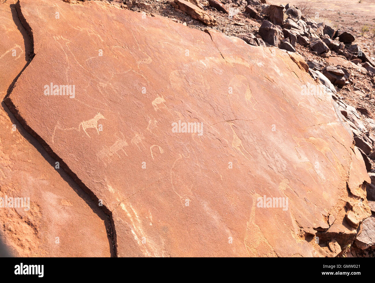 Twyfelfontein petroglyphs, Damaraland, Namibia Stock Photo - Alamy