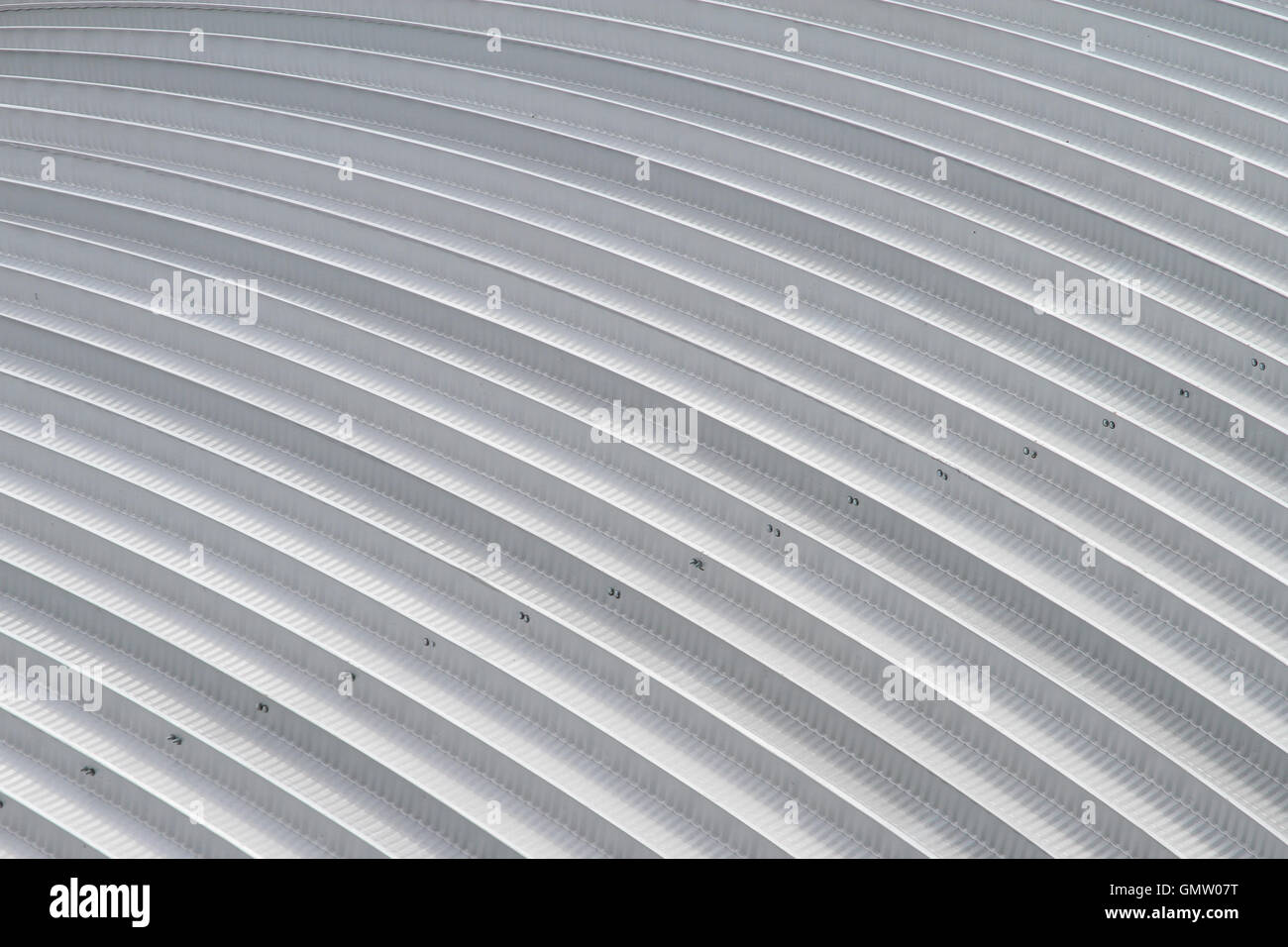 curve aluminum sheet roof, factory steel roof Stock Photo - Alamy
