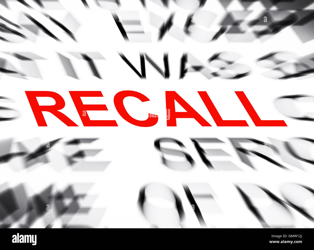 Recall word hi-res stock photography and images - Alamy