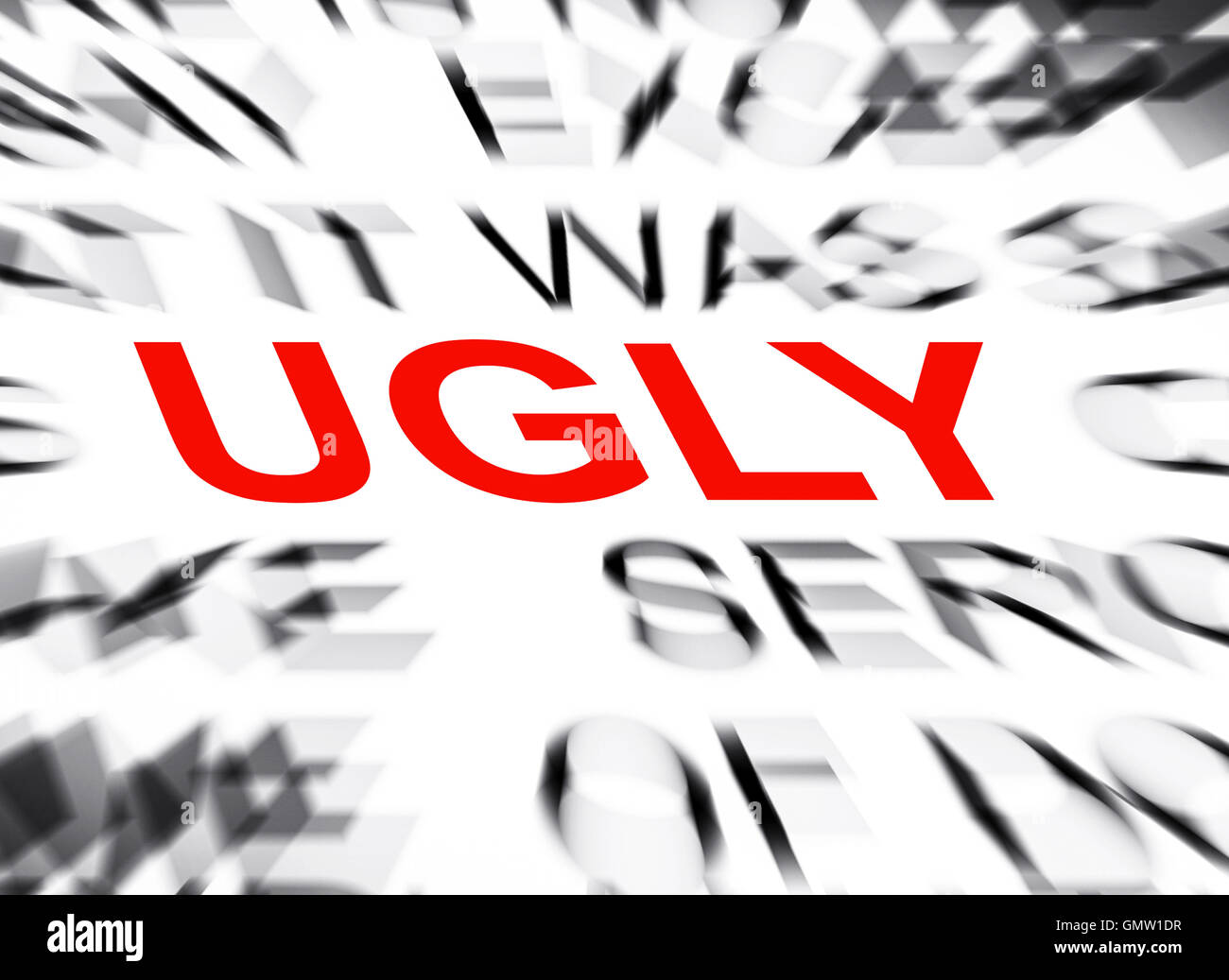 Ugly text on red hi-res stock photography and images - Alamy