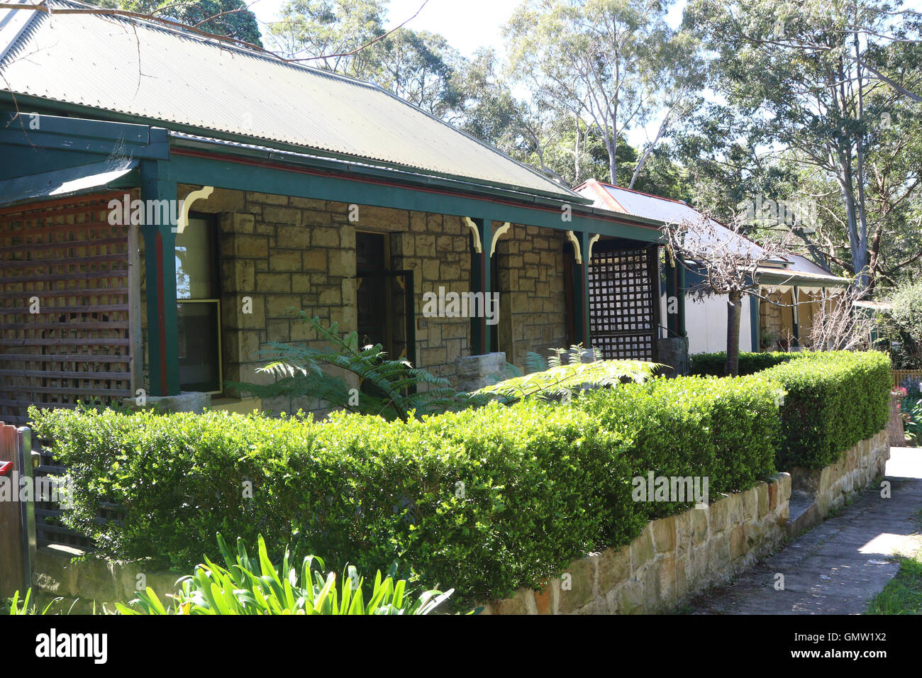 Historic, heritage listed stone cottages from the 1920s, which are ...