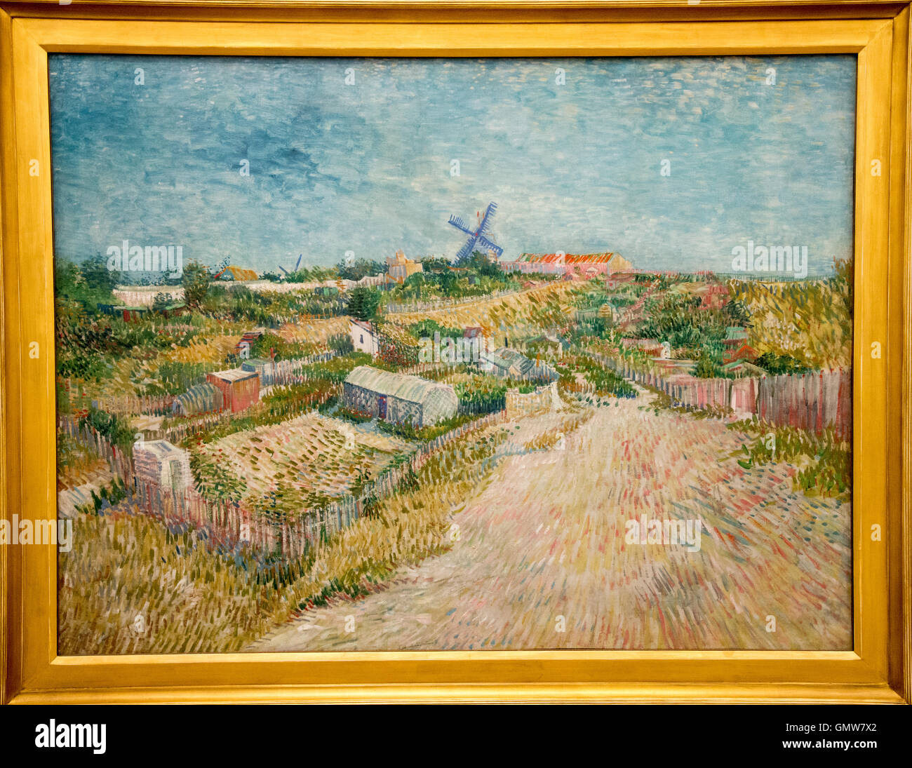 'kitchen gardens on montmatre' 1887 vincent van gogh Stock Photo - Alamy