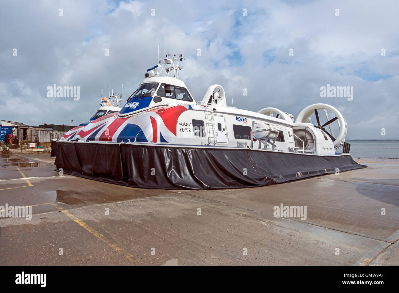 New hovercraft Island Flyer at Ryde Hoverport on Isle of Wight England ...