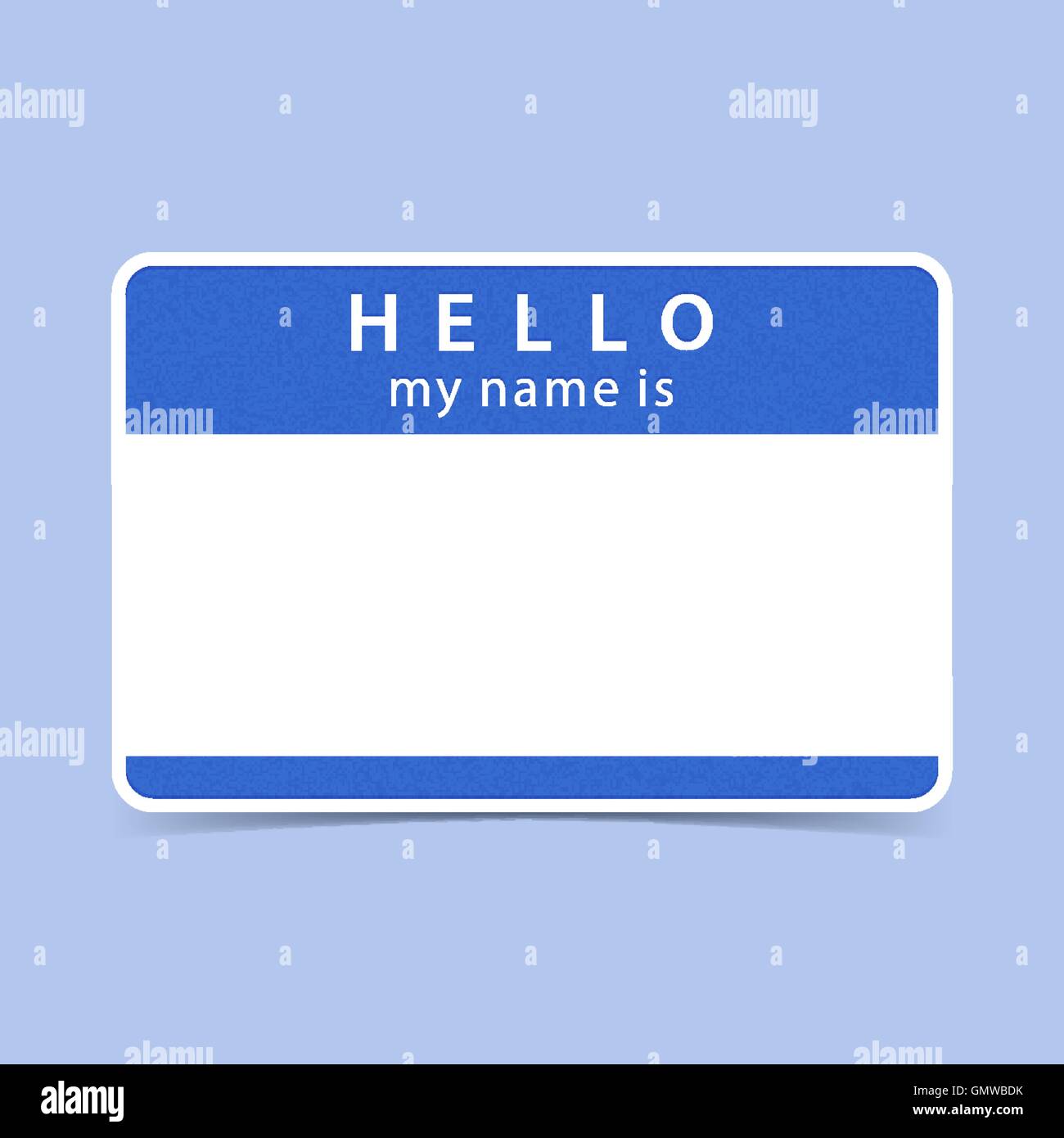 Hello My Name Is Sticker Blue Blue Sticker Tag Hello My Name Is