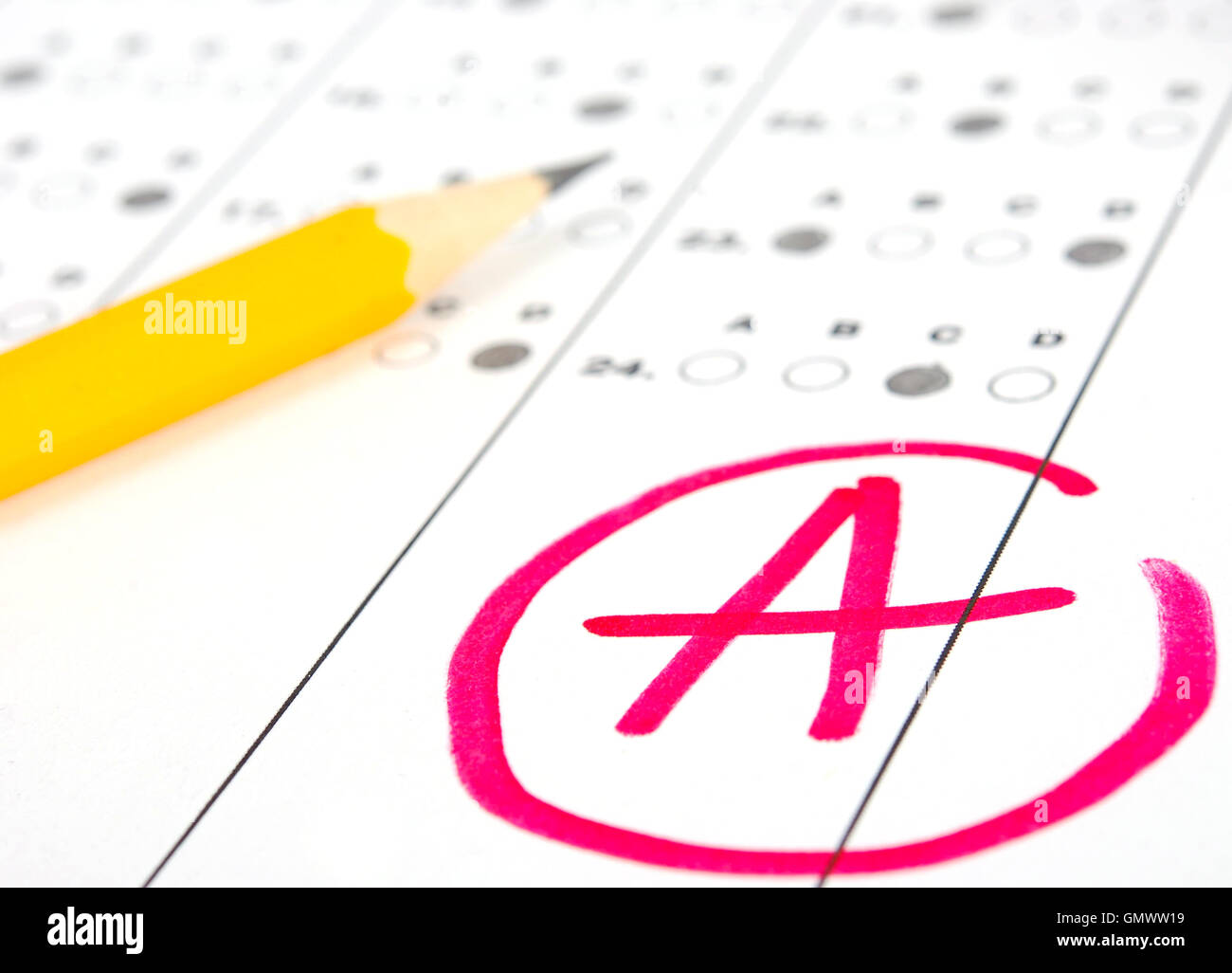 Test paper with result Stock Photo - Alamy