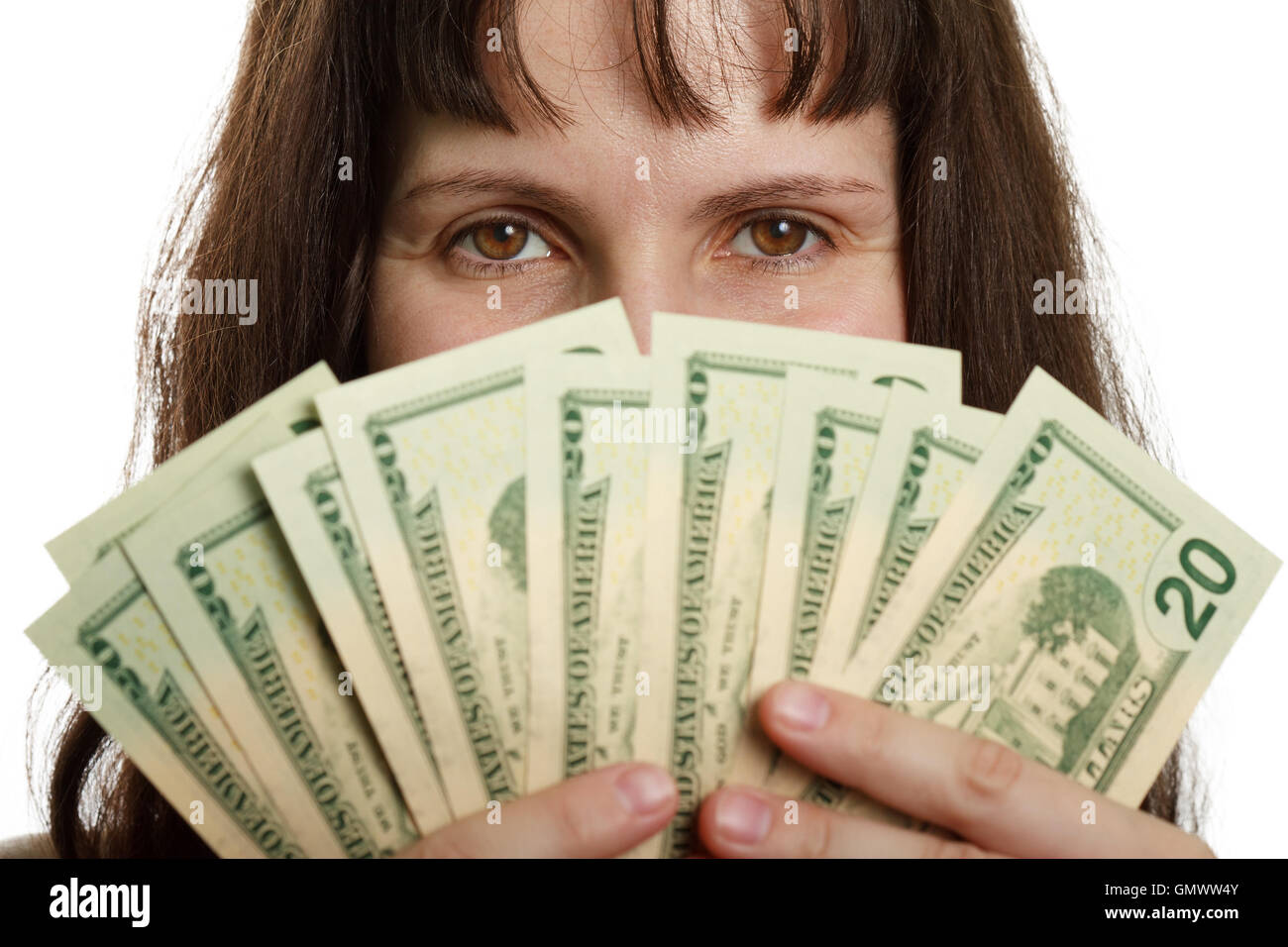 Dollar currency in hand Stock Photo - Alamy