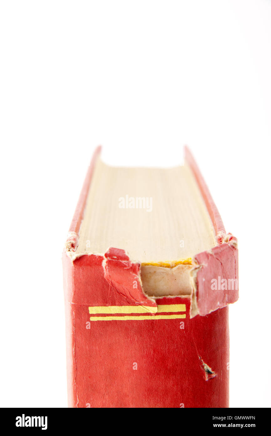 tattered book isolated on white background Stock Photo - Alamy