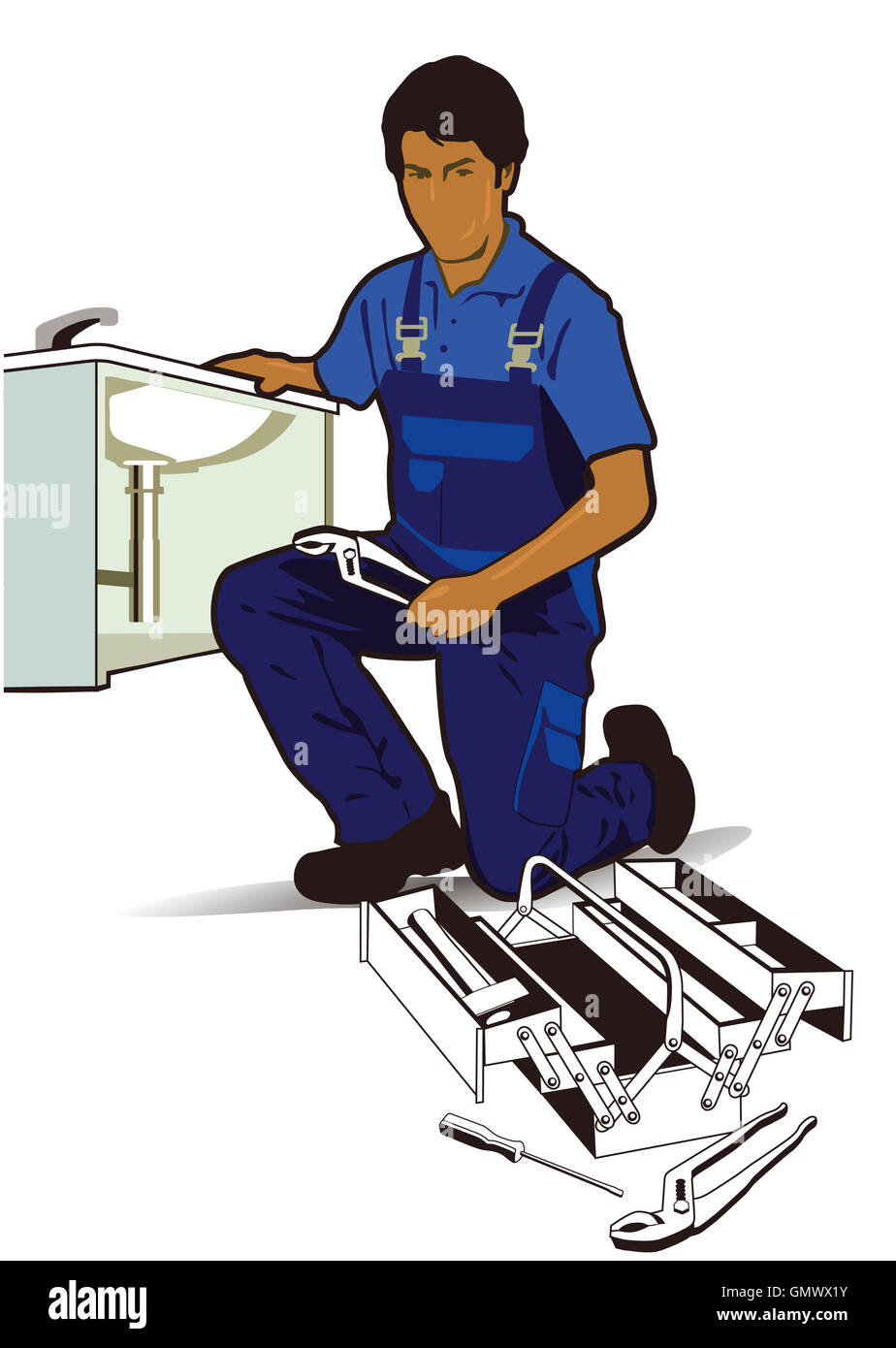 Plumber at work hi-res stock photography and images - Alamy